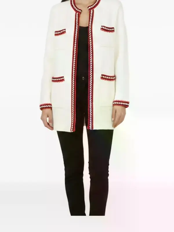 Sandro Textured Knit Cardigan - Neutrals
