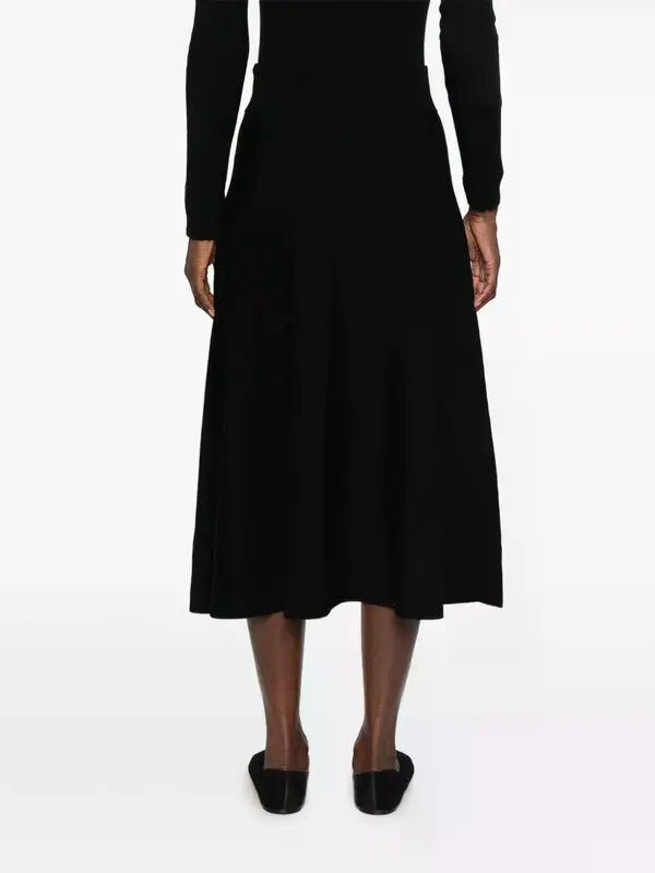LE PETIT PULLE Ribbed-knit Midi Skirt