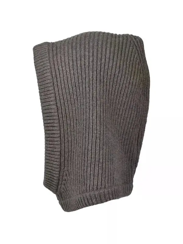 Rick Owens Ribbed Cashmere-blend Hood - Grey
