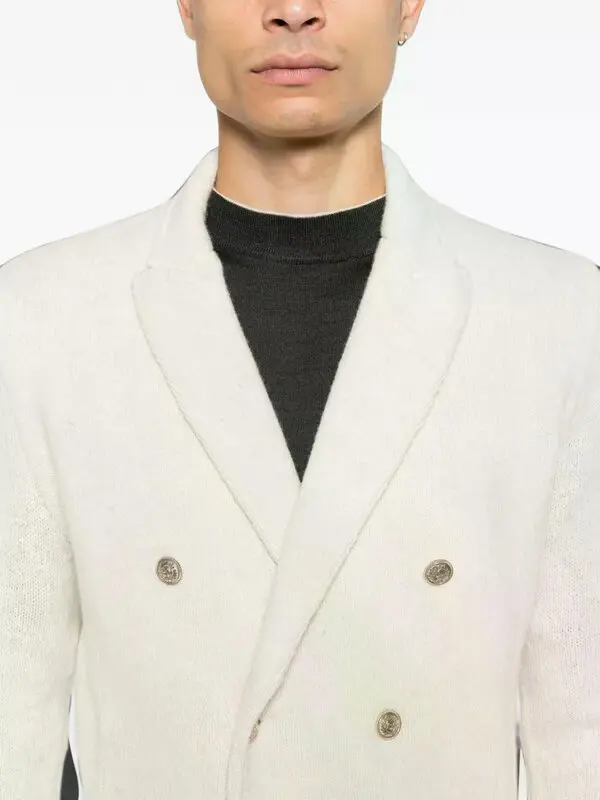 Eleventy Double-breasted Knitted Jacket