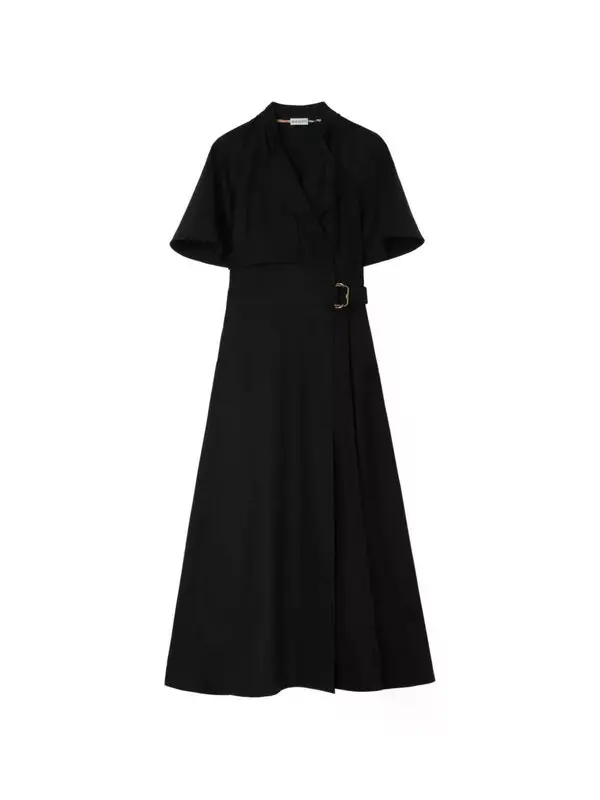 Burberry Wool Twill Wrap Dress