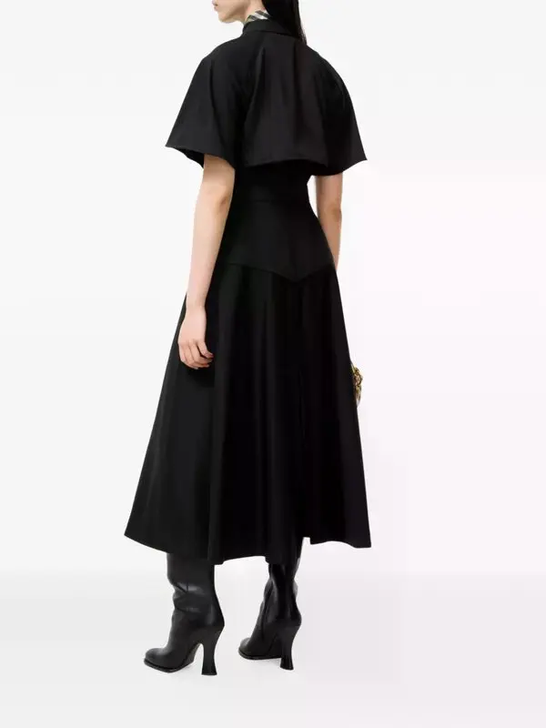 Burberry Wool Twill Wrap Dress