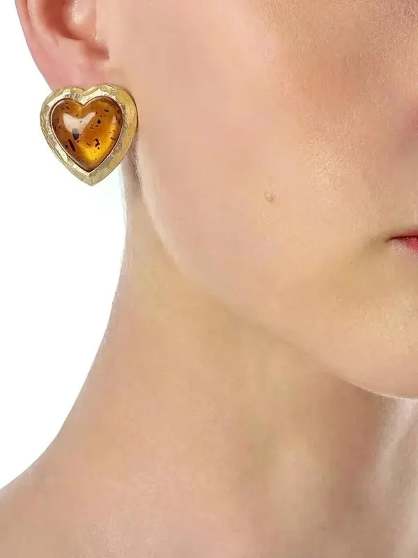 ANABELA CHAN Amber Heart Earrings