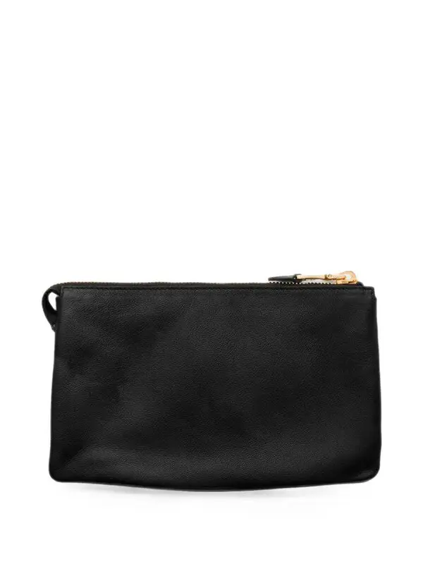Prada Leather Zipper Pouch - Black