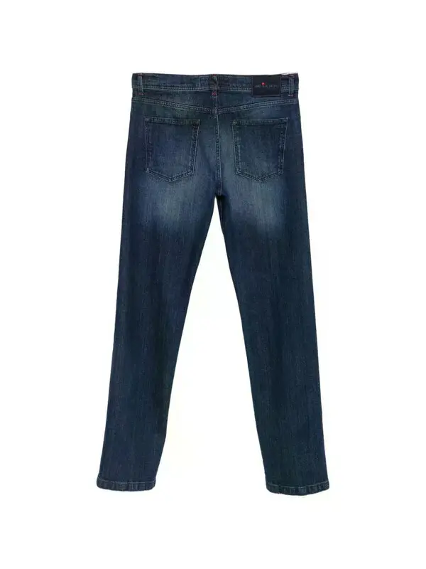 Kiton Faded Straight-leg Jeans
