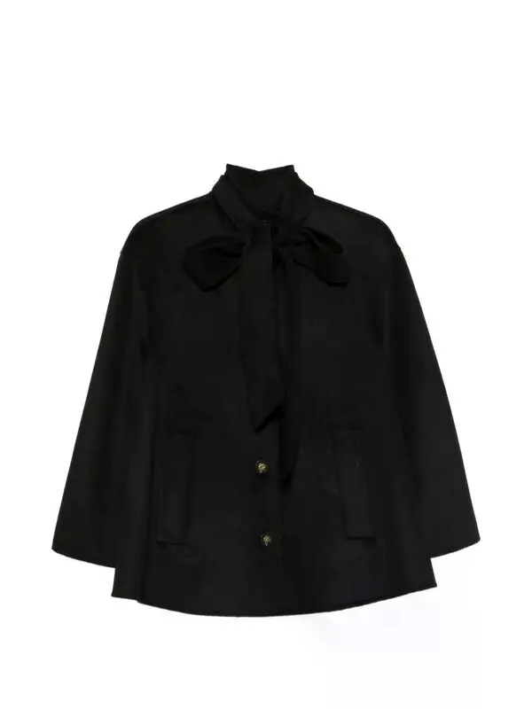 Zimmermann Valiant Pussy-bow Single-breasted Coat - Black