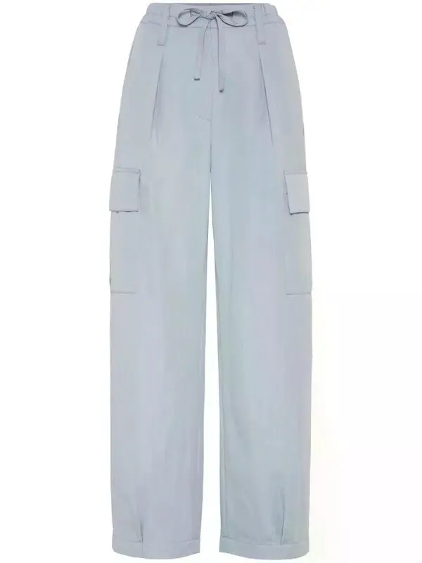 Brunello Cucinelli Straight-leg Cargo Trousers - Neutrals
