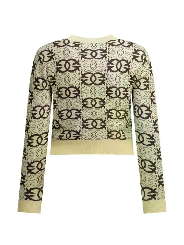 Pinko Monogram-pattern Sweater - Neutrals