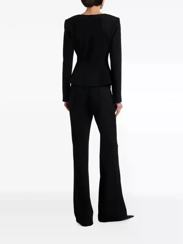SELF-PORTRAIT Embellished-button Peplum Jumpsuit