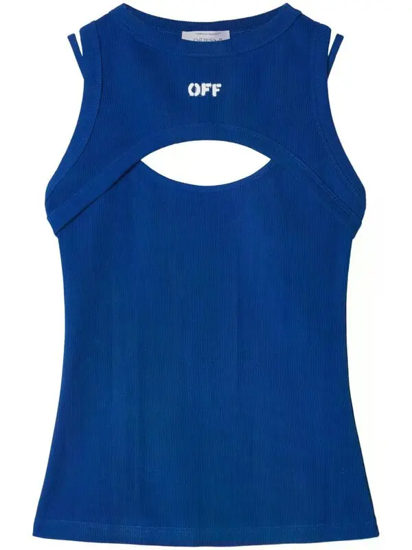 Off-White Logo-print Sleeveless Top - Blue