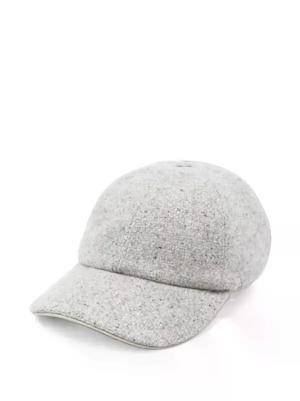Eleventy Bouclé-texture Baseball Cap - Grey