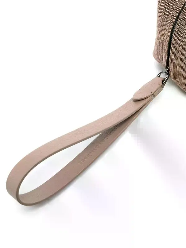 Brunello Cucinelli Embellished Leather Clutch Bag