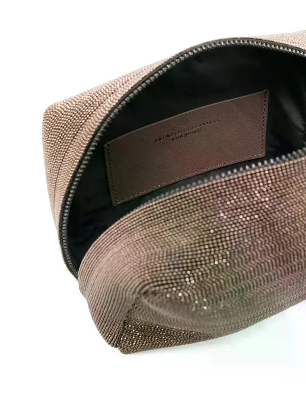 Brunello Cucinelli Embellished Leather Clutch Bag