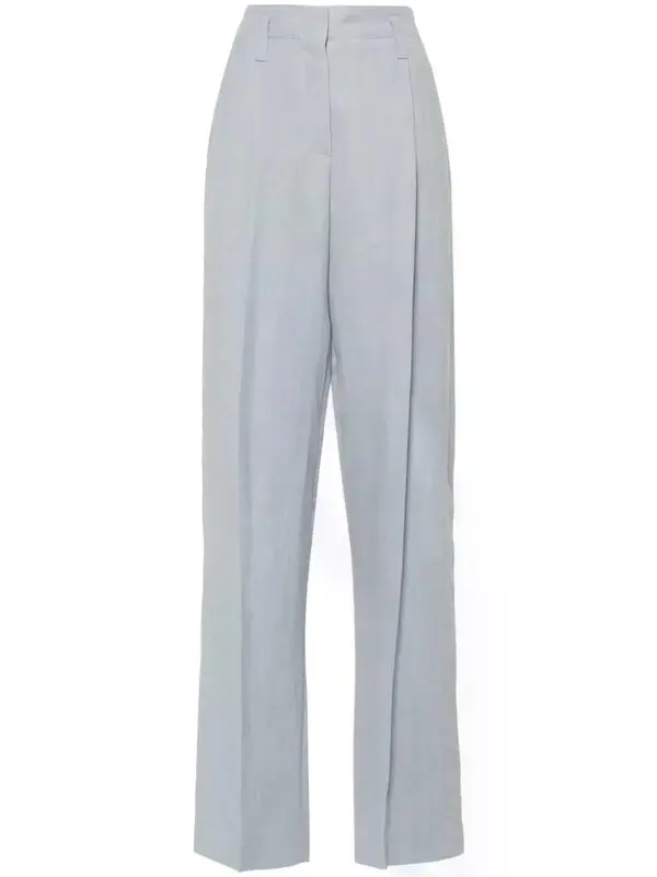 Brunello Cucinelli Pleated Straight-leg Trousers - Blue