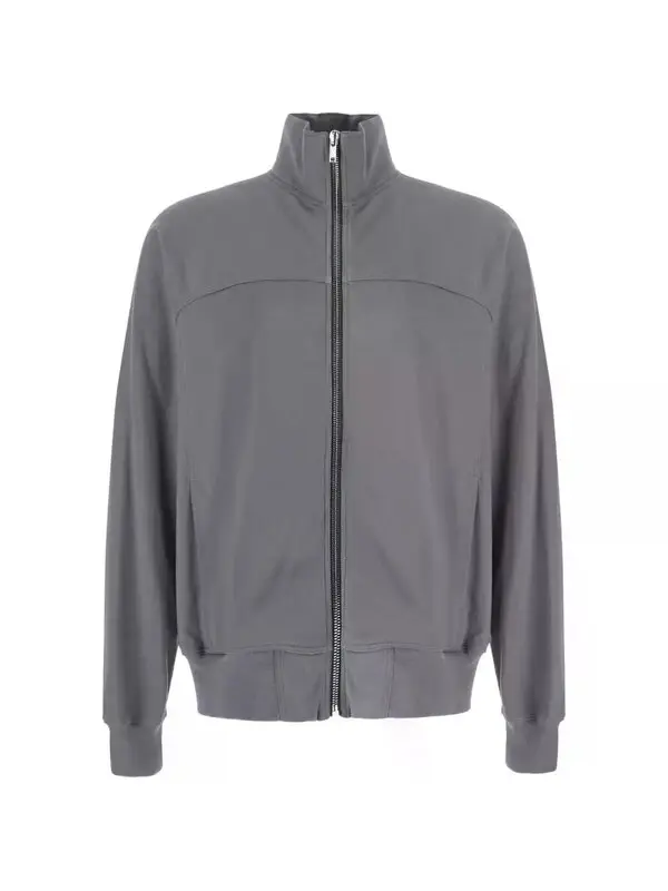 Rick Owens Zip-up High-neck Sweatshirt - Grey