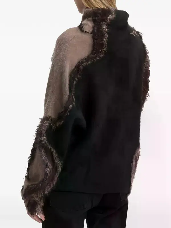 Iris Von Arnim Tinaja Patchwork Cashmere Sweater - Brown