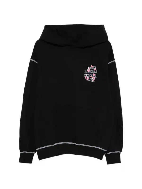 ANTI SOCIAL SOCIAL CLUB Floral Print Hoodie - Black