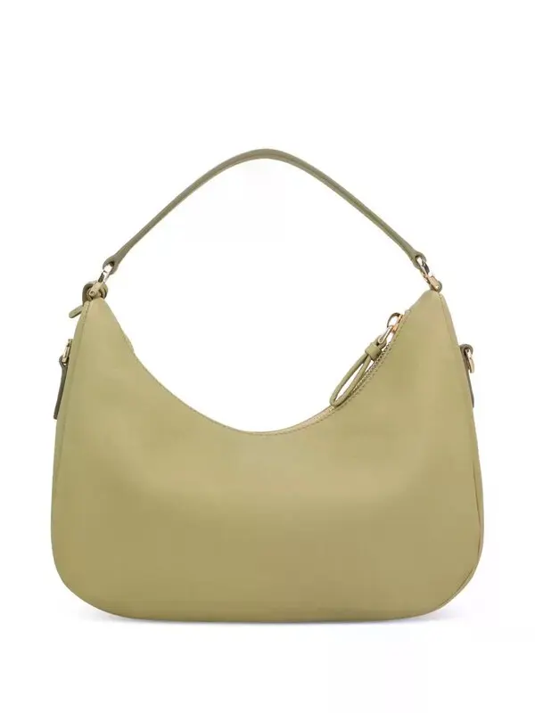 Prada Logo Plaque Leather Shoulder Bag