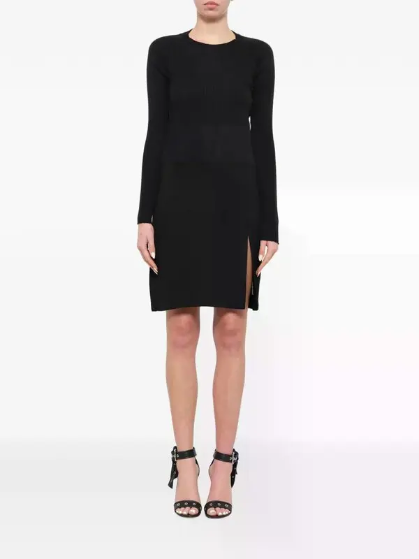 Neil Barrett Ribbed Side-slit Mini Dress