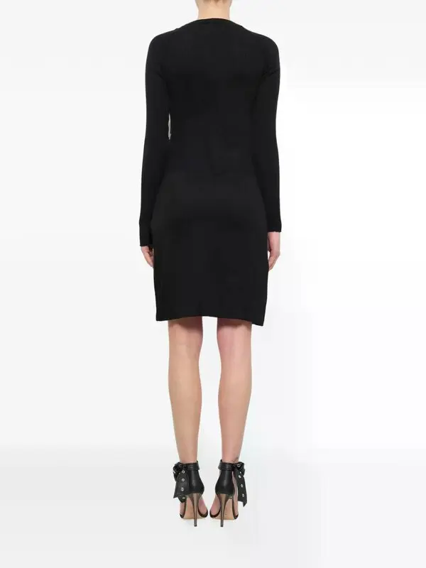 Neil Barrett Ribbed Side-slit Mini Dress