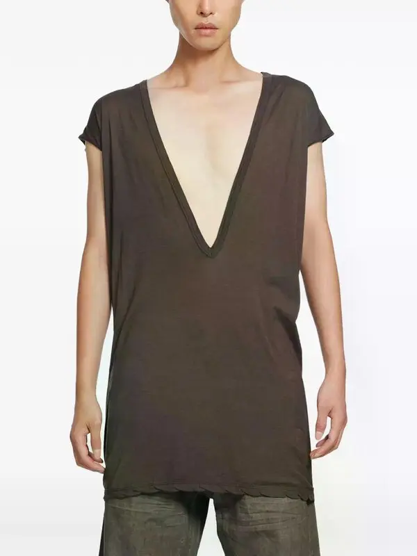 Rick Owens Dylan Cap-sleeve T-shirt - Brown