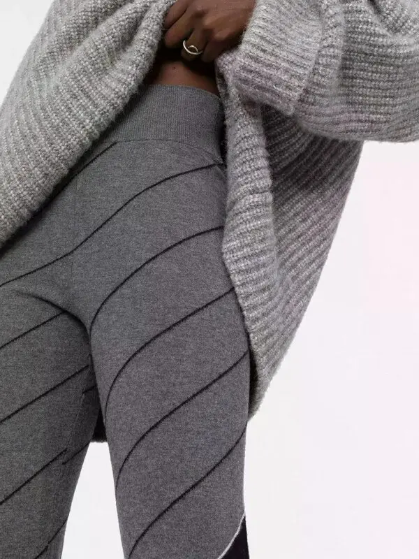 Stella McCartney Diagonal-stripe Wool Flared Trousers