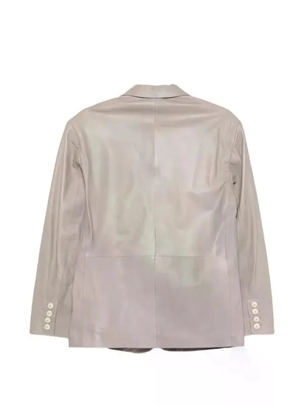 ALYSI Leather Single-breasted Jacket