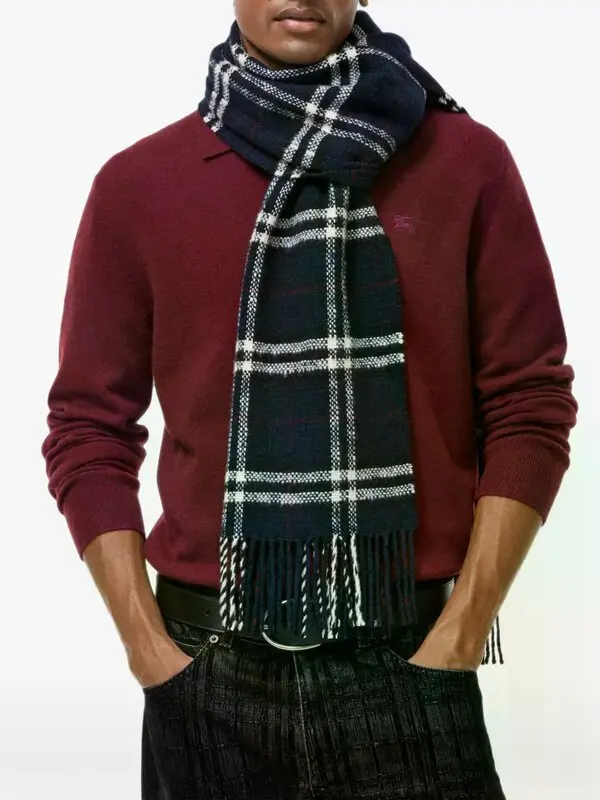 Burberry Check Wool Cashmere Scarf