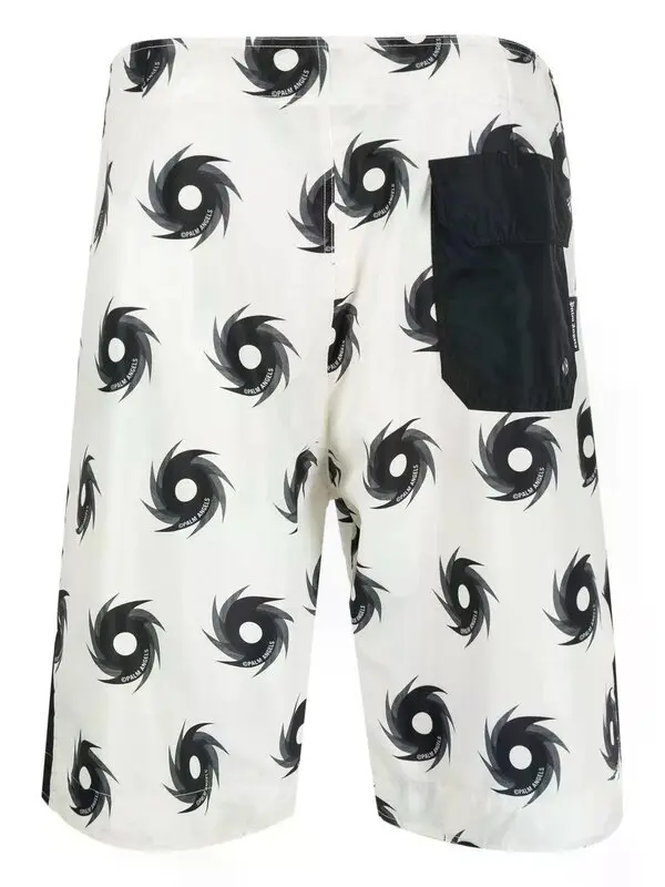 Palm Angels Graphic-print Drawstring Swim Shorts