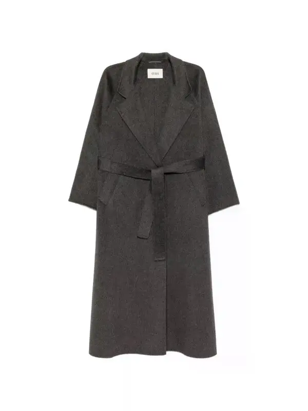 ARMA Belted Wool Single-breasted Coat - Grey