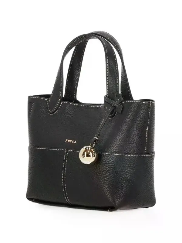 Furla Contrast-stitch Pebbled Leather Tote Bag