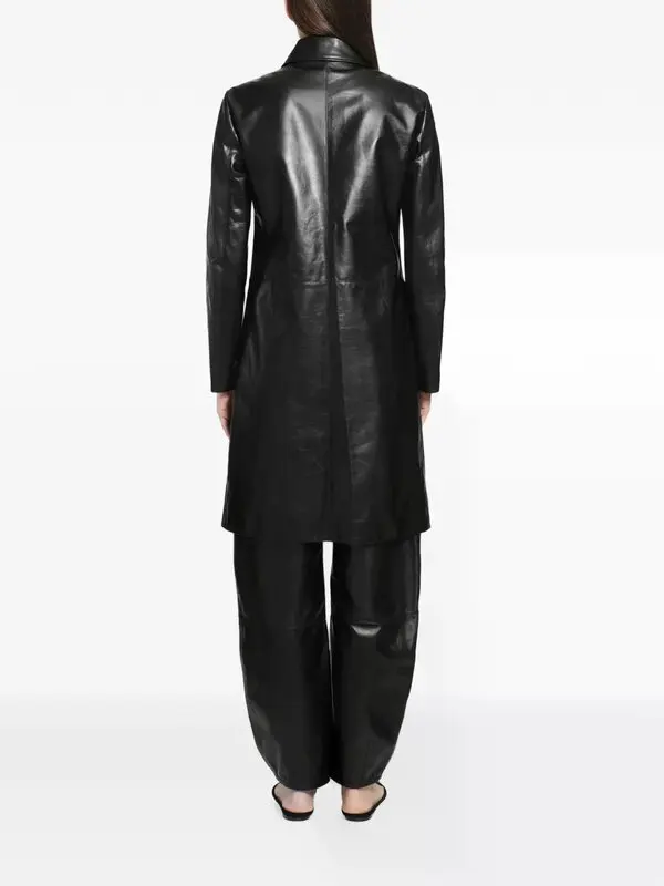 JIL SANDER Coat 88 Double-breasted Leather Coat