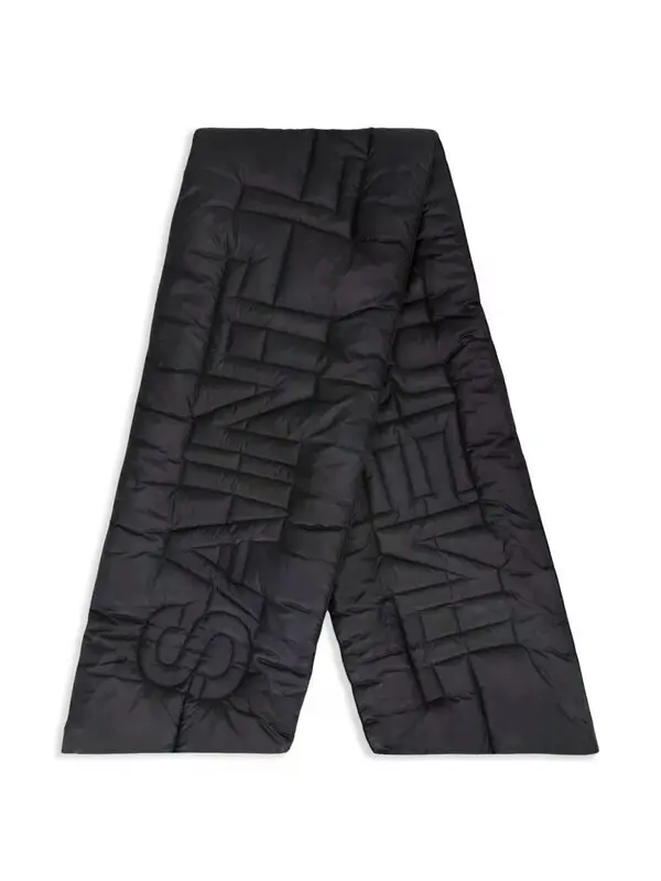 Saint Laurent Logo-embossed Padded-design Scarf - Black