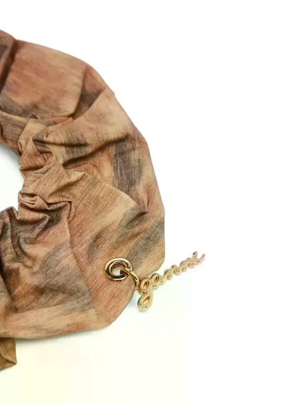 GANNI Scrunchie In Printed Cotton
