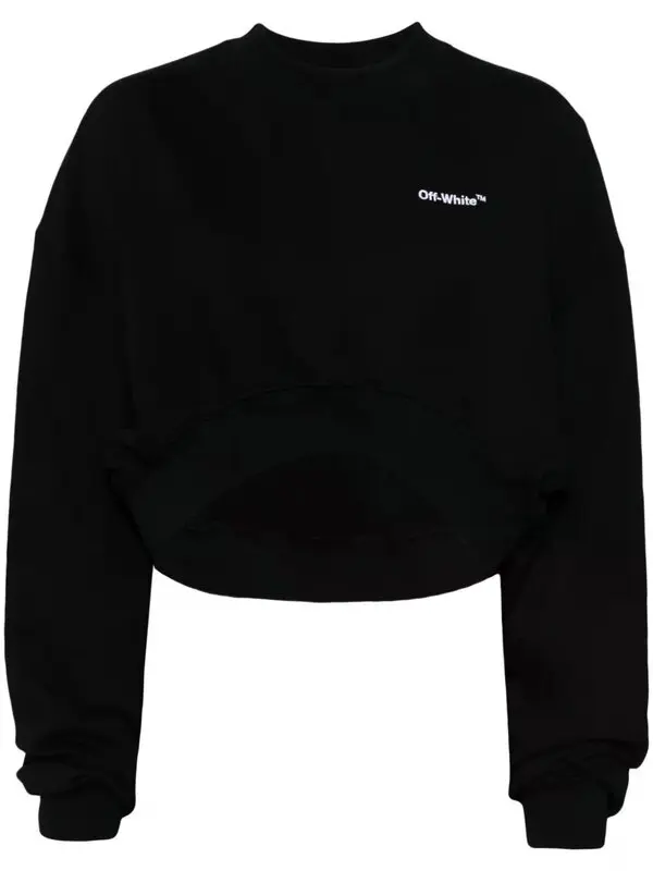 Off-White Logo-print Cropped Sweatshirt