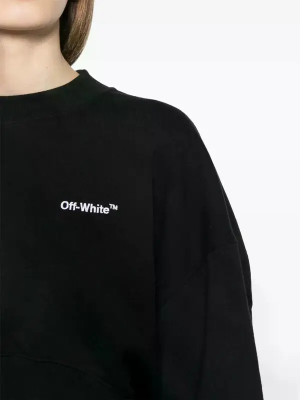 Off-White Logo-print Cropped Sweatshirt