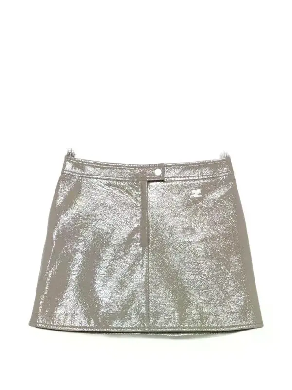 COURREGES Reedition Vinyl Mini Skirt - Grey