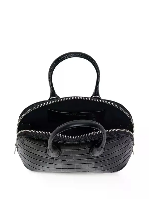 SELF-PORTRAIT Crocodile-effect Leather Shoulder Bag