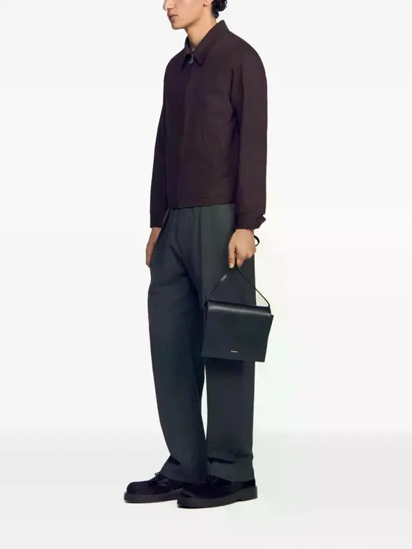 Sandro Small Leather Bag With Logo