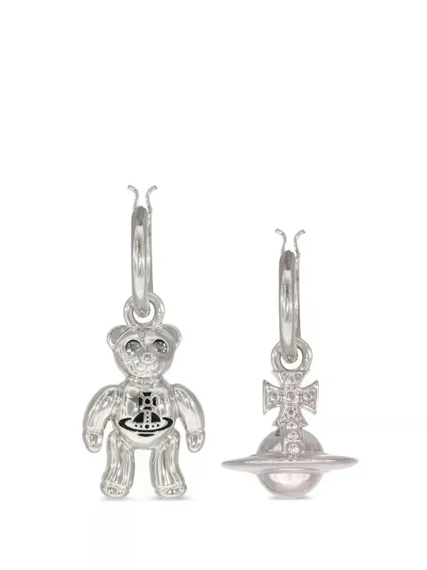 VIVIENNE WESTWOOD Ruby Small Hoop Earrings - Silver