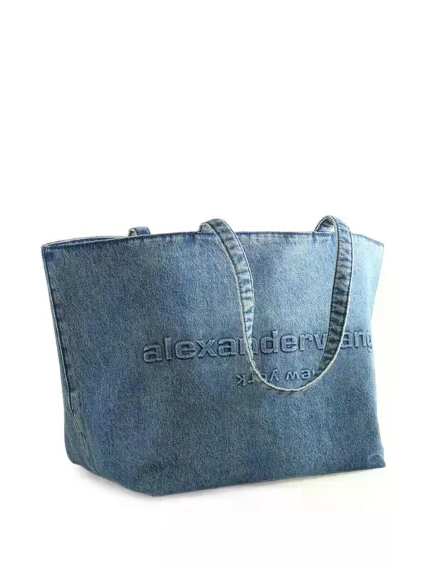 Alexander Wang Logo-embossed Denim Tote Bag