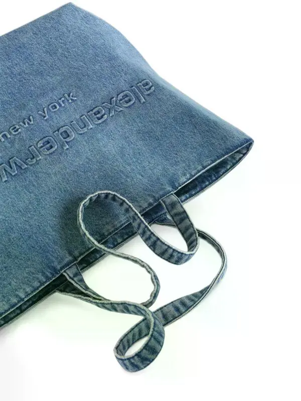 Alexander Wang Logo-embossed Denim Tote Bag