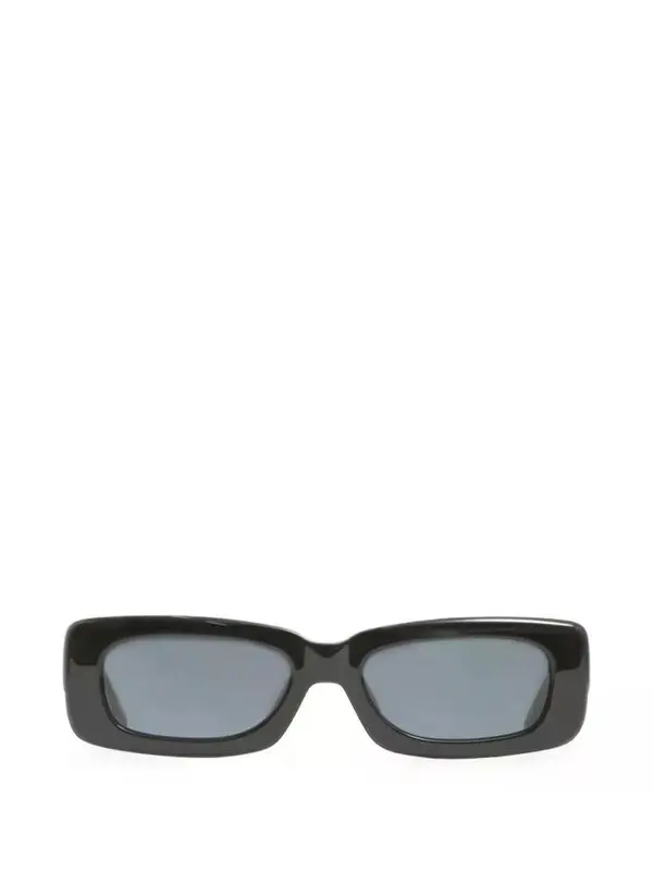 Attico Rectangle Frame Sunglasses With Gold-tone Logo - Black