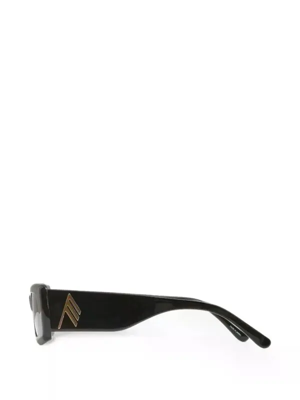 Attico Rectangle Frame Sunglasses With Gold-tone Logo - Black