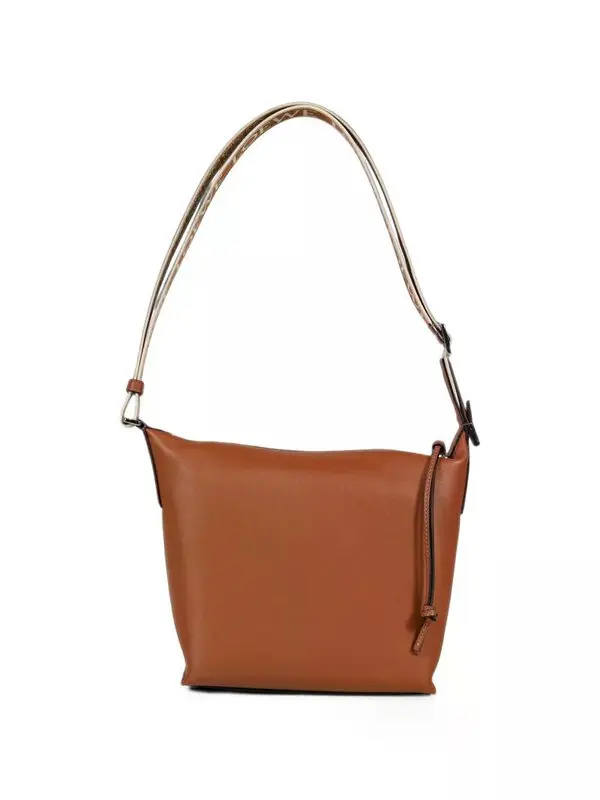 Loewe Small Cubi Logo-strap Crossbody Bag - Brown