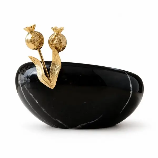 BELS & PEARL Handcrafted Pomegranate Asymmetric Decorative Bowl