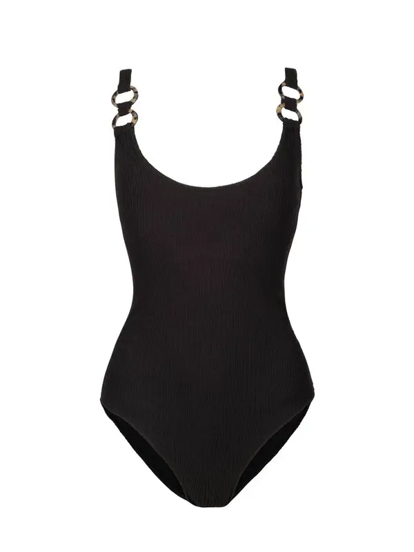 CHANGE OF SCENERY Chloe Tank One Piece In Texture - Black