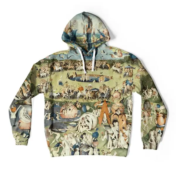 ALOHA FROM DEER Your Garden" Printed Oversized Hoodie - Green/blue