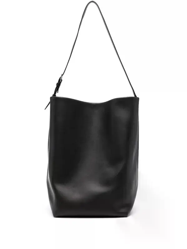 THE ROW Debossed-logo Shoulder Bag - Black