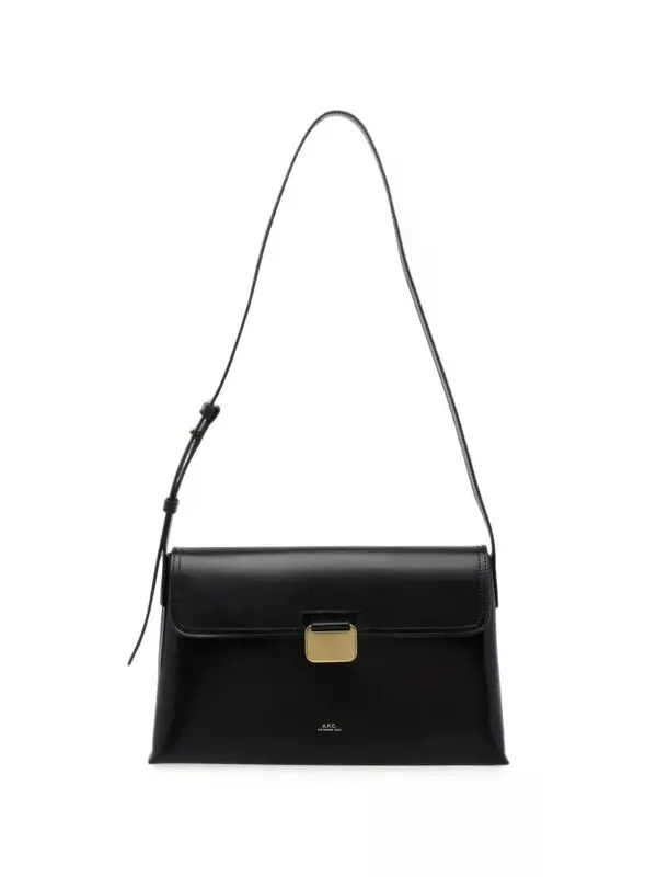 A.p.c. Simone Foldover-top Buckle-fastening Shoulder Bag - Black